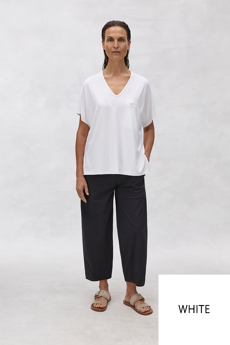 Cross Pant F65 1834 in White by Mela Purdie | Weekends